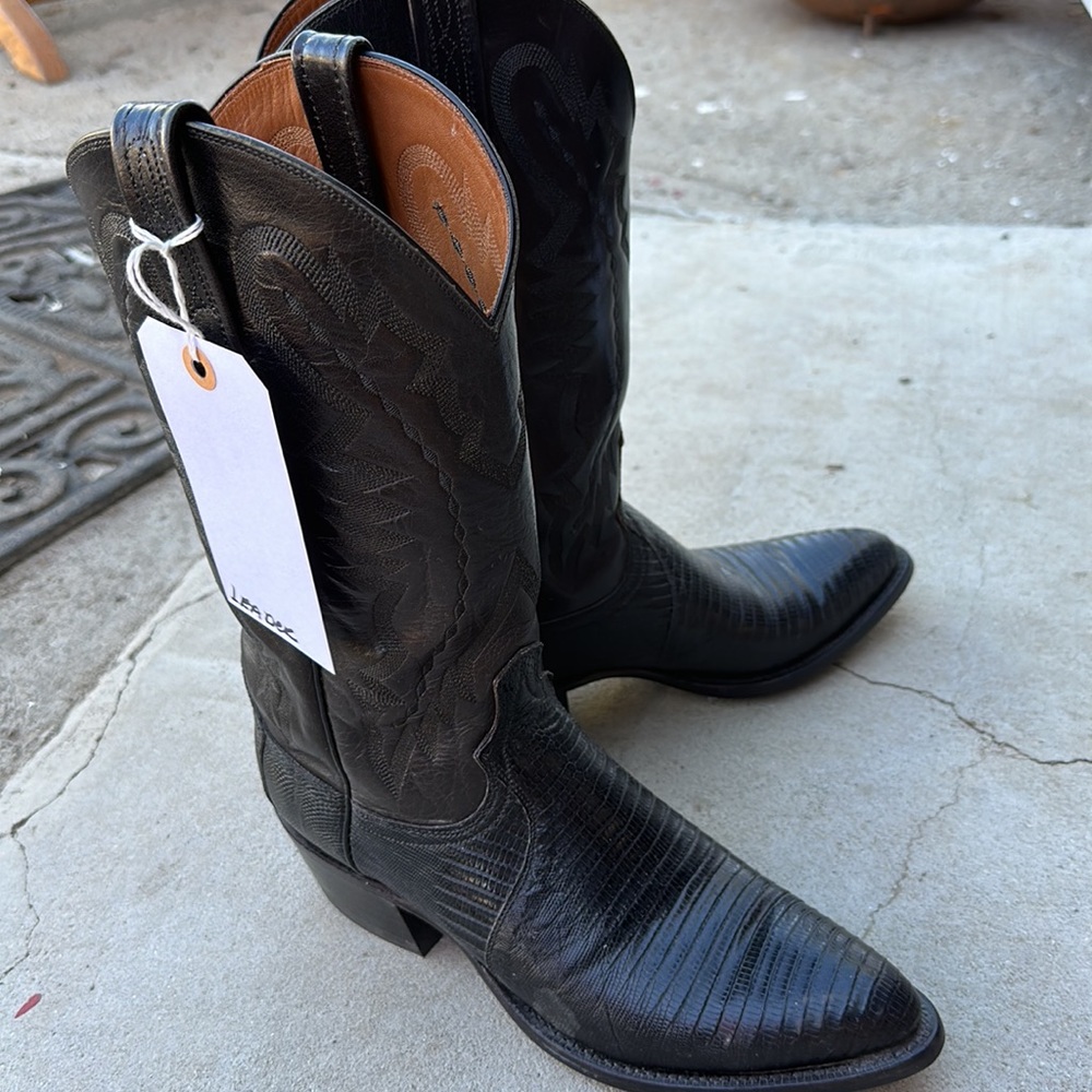 Lucchese Exotic Lizard Cowboy Boots - Gem